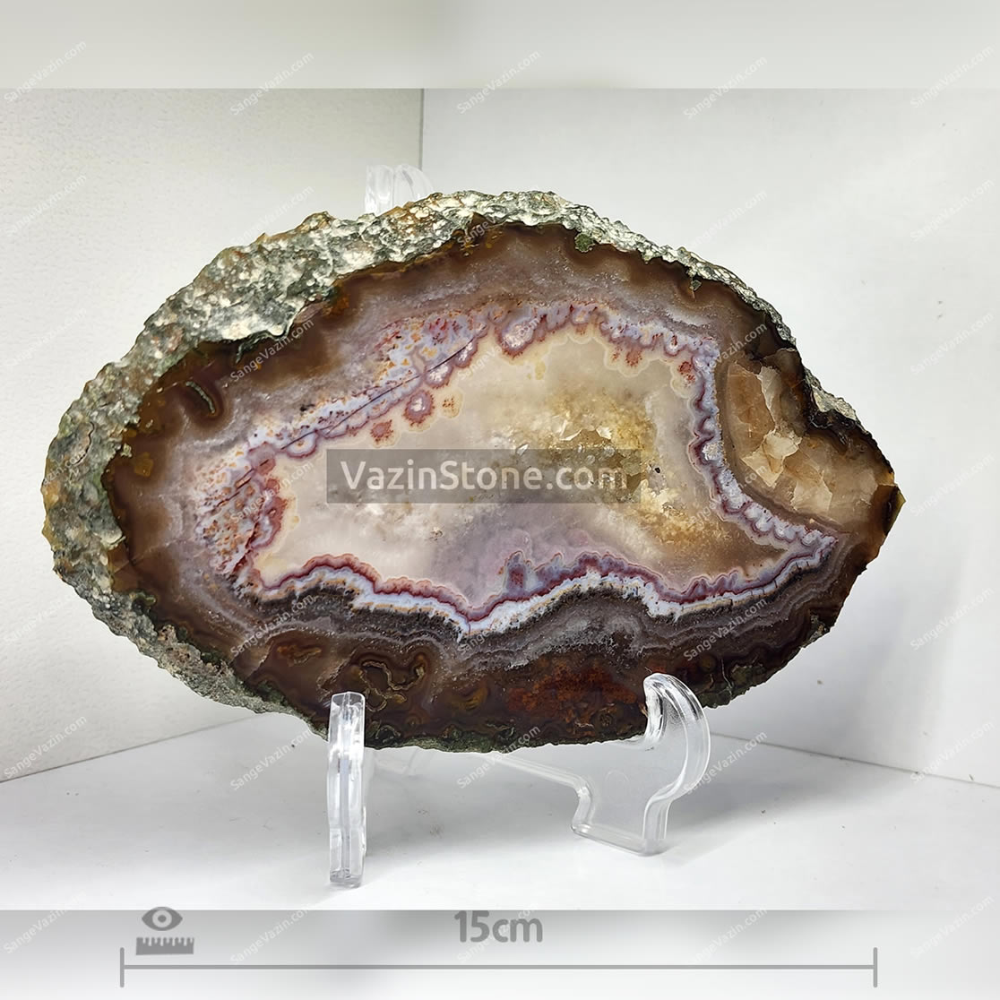 Slice Of Crimson Cream Iranian Agate Slice | Buy Agate Stone