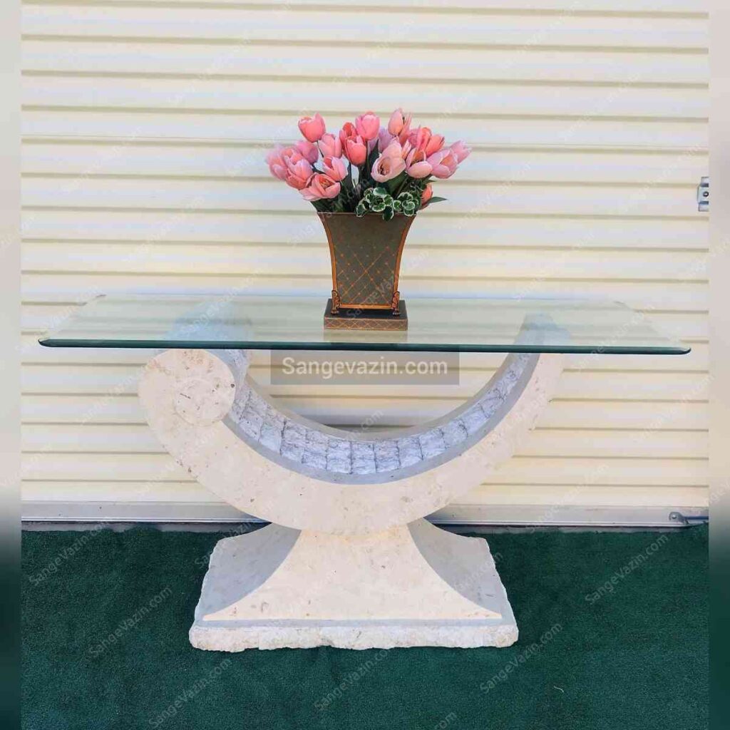 Aria Stone Table | Modern stone table | Buy Stone table