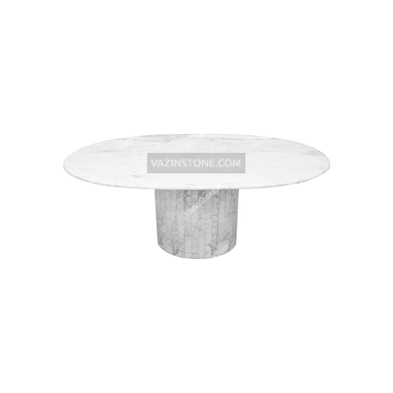 Oval Stone Dining Table | Stone Table for Modern Spaces