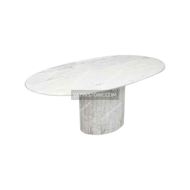 Oval Stone Dining Table | Stone Table for Modern Spaces