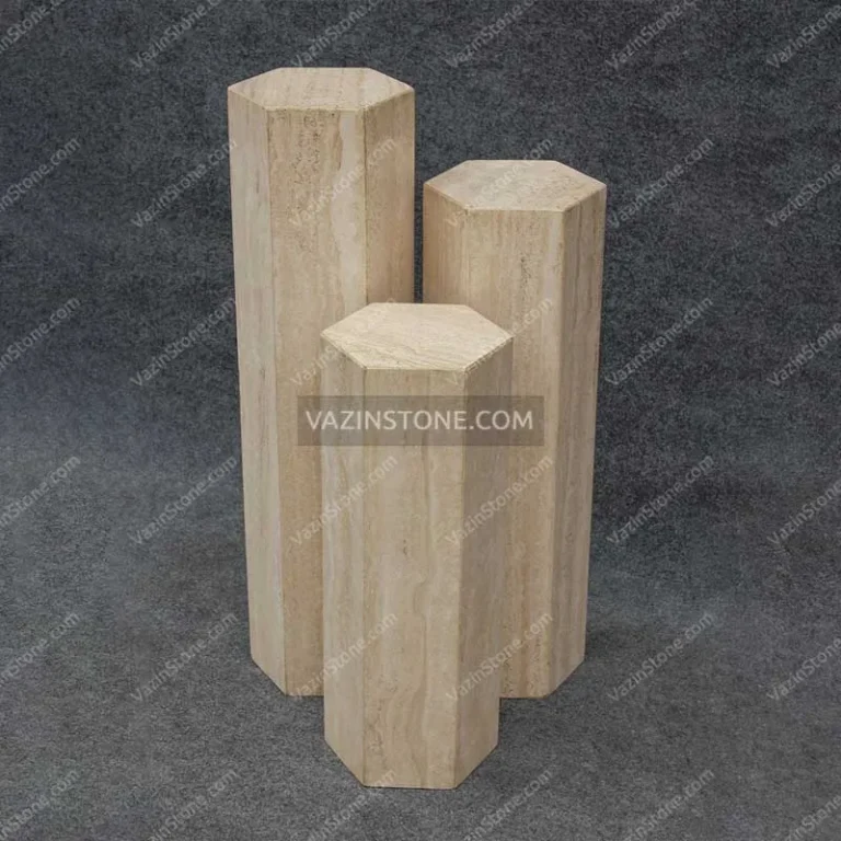 Hexagon Stone Side Table | Unique Geometric Side Table